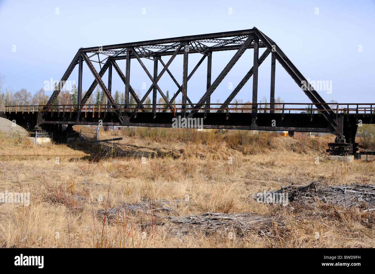 Railroad Bridge in Early Spring Stock Photo - Alamy