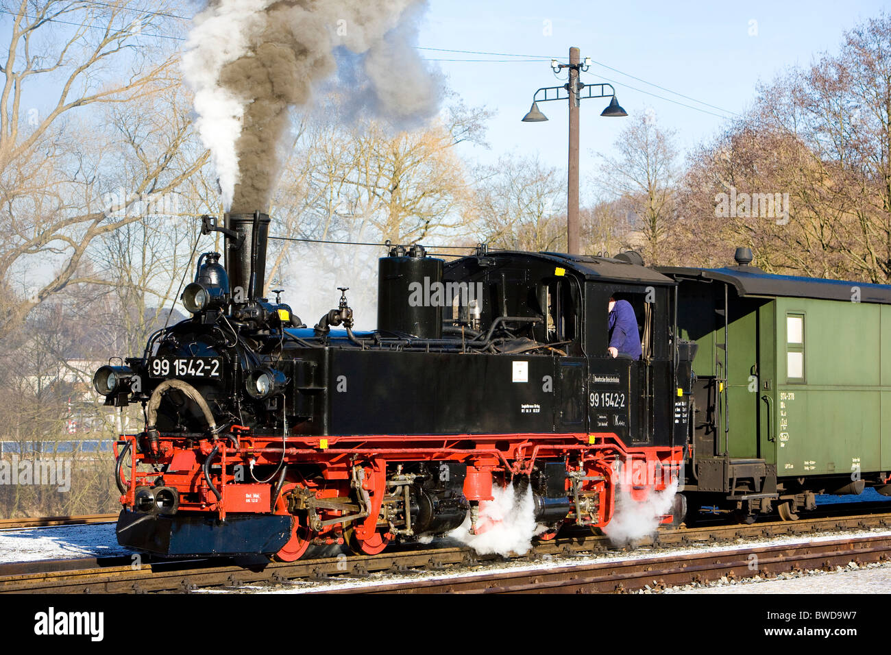 steam train, Steinbach - Jöhstadt, Germany Stock Photo - Alamy