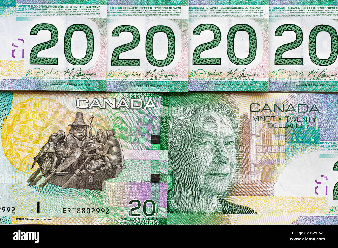 Canadian currency bills hi-res stock photography and images - Alamy
