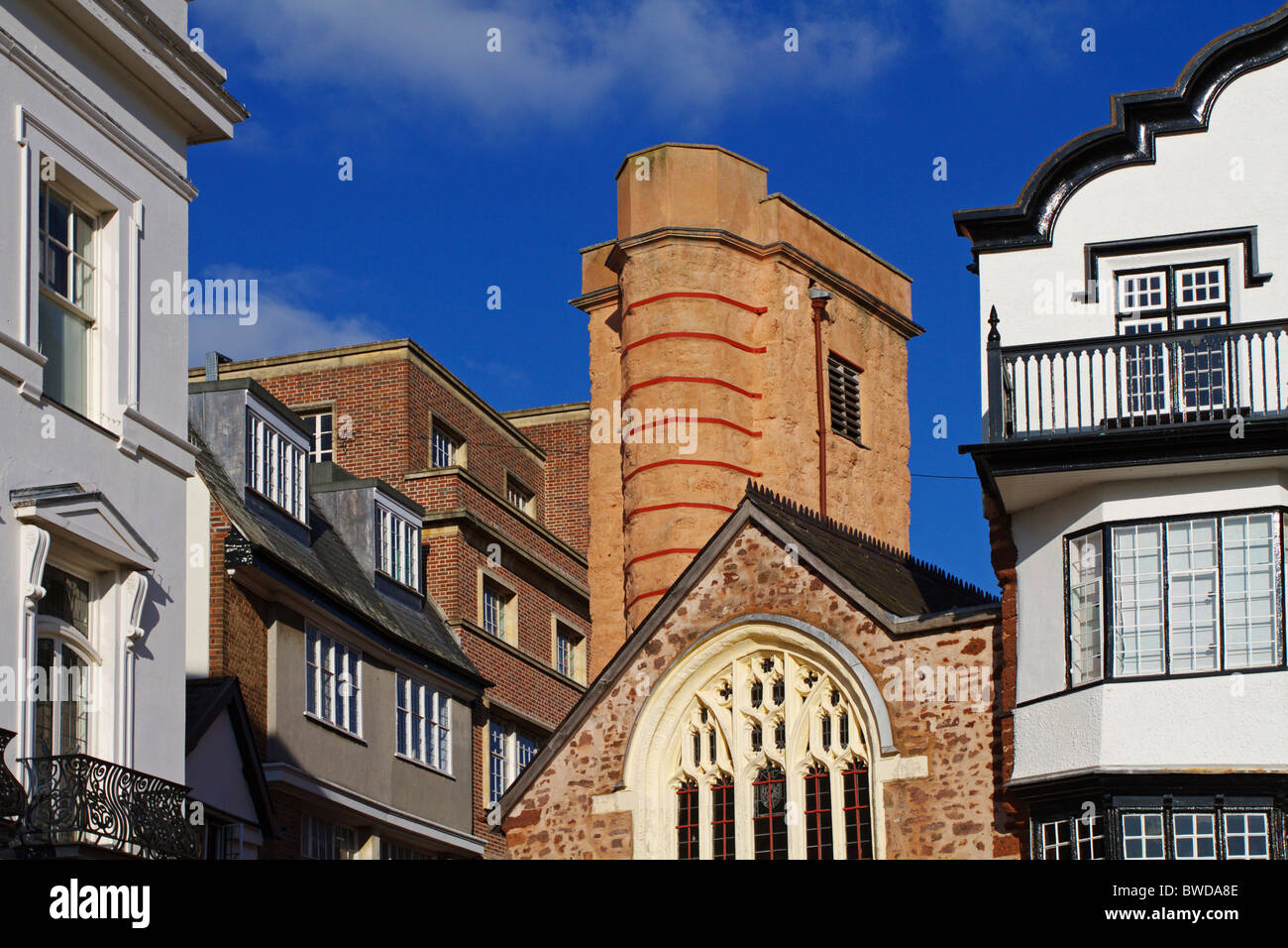 St Martin's Church tower, Exeter, Devon, England Stock Photo - Alamy