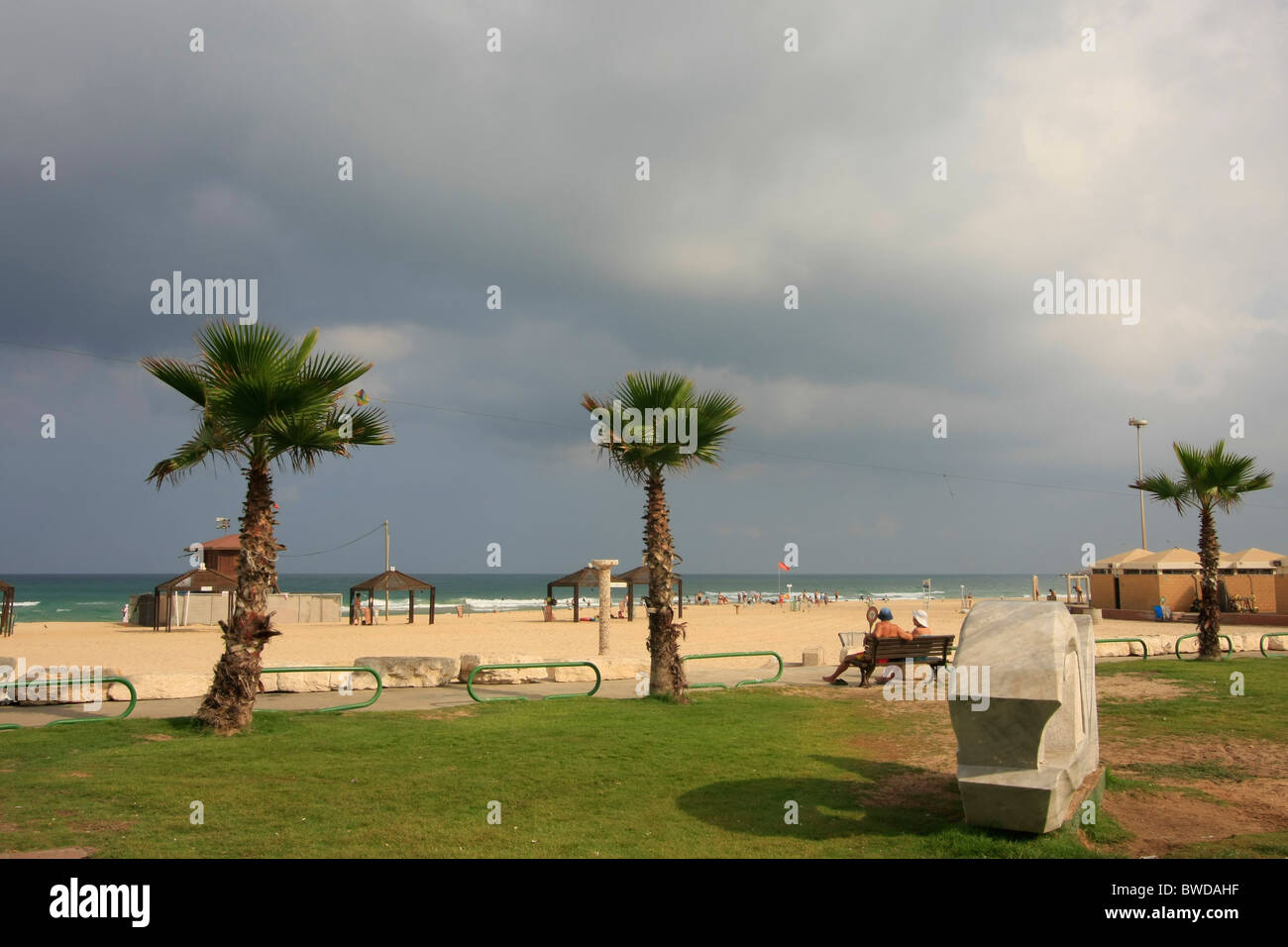 Israel, Coastal Plain, the sea front promenade in Ashdod Stock Photo ...