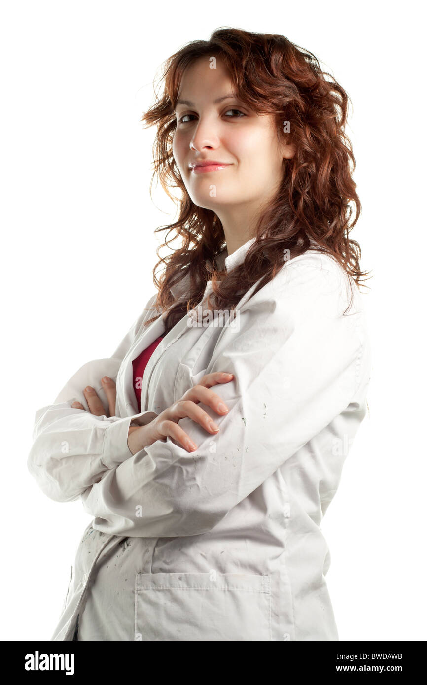 Female painter folded arms hi-res stock photography and images - Alamy
