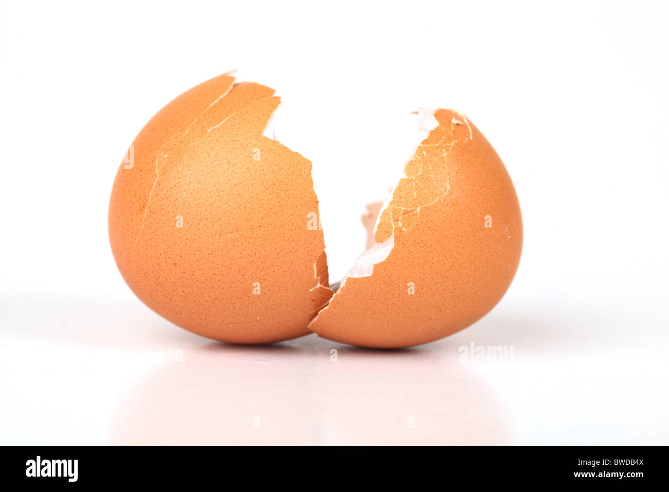 Cracked Egg Shell Isolated On White Background Stock Photo - Alamy
