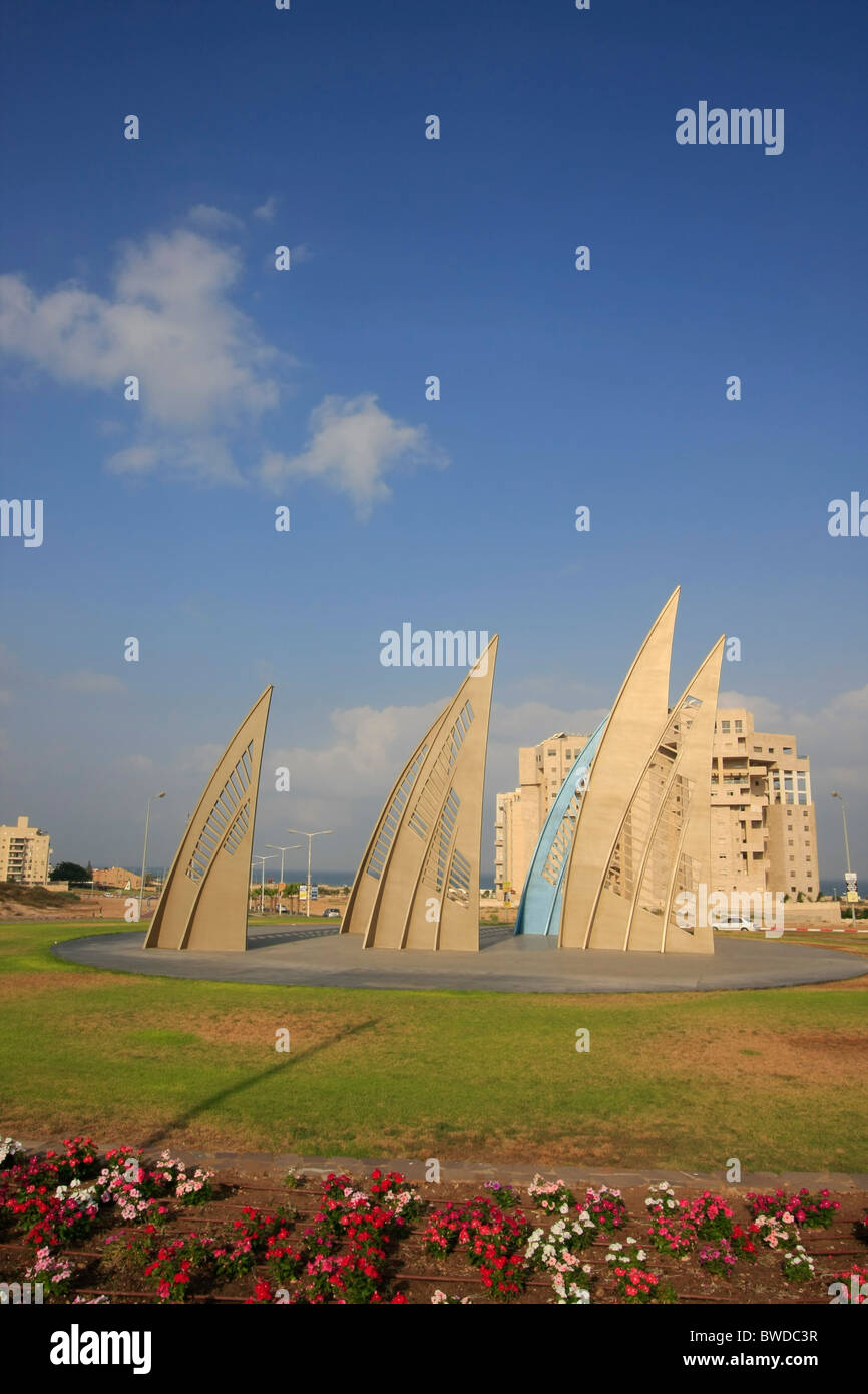 Israel, Coastal Plain, Sails square in Ashdod Stock Photo - Alamy