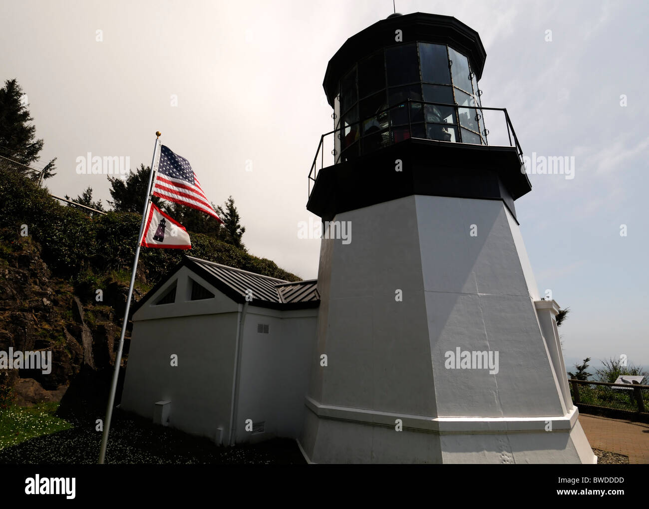 Cape Mears Lighthouse Oregon Coast Pacific Ocean Tillamook, USA Three ...