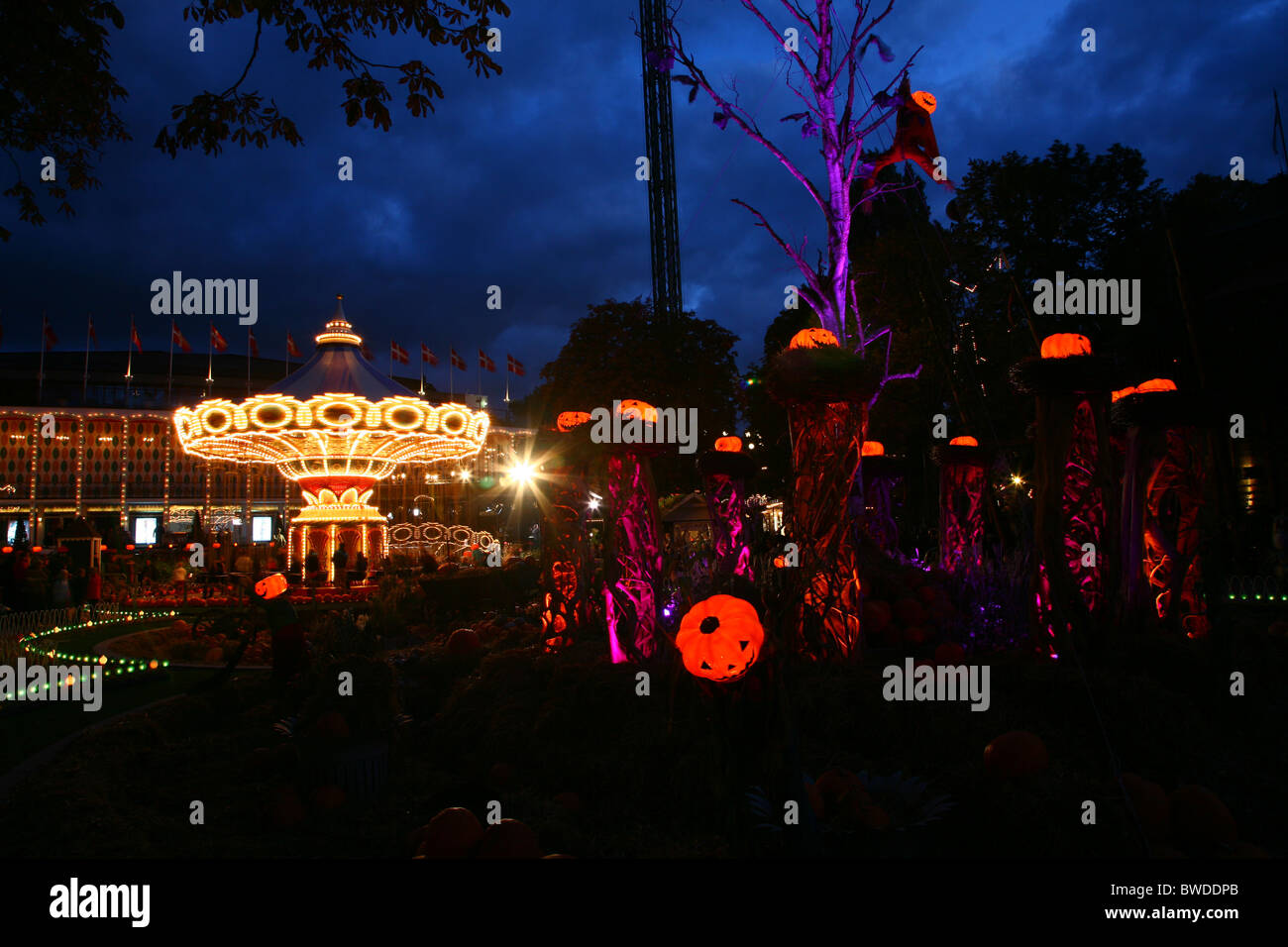 Halloween at the Tivoli in Copenhagen - Denmark 2009 Stock Photo - Alamy