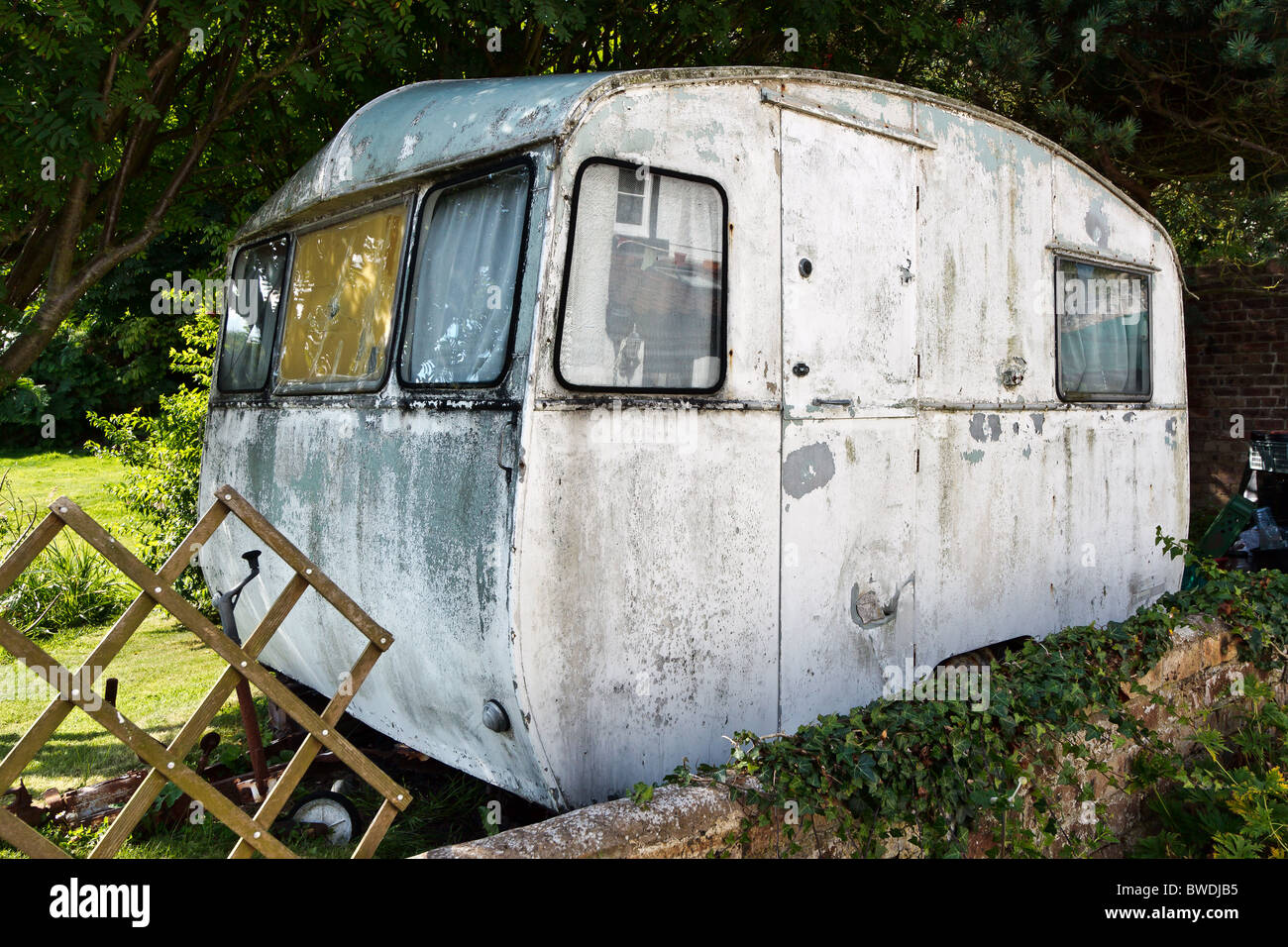 Old caravan in Pittenweem East Neuk Fife Scotland Stock Photo - Alamy
