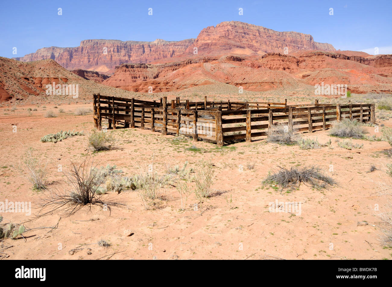 Historic Corral at Lonely Dell Ranch Stock Photo - Alamy