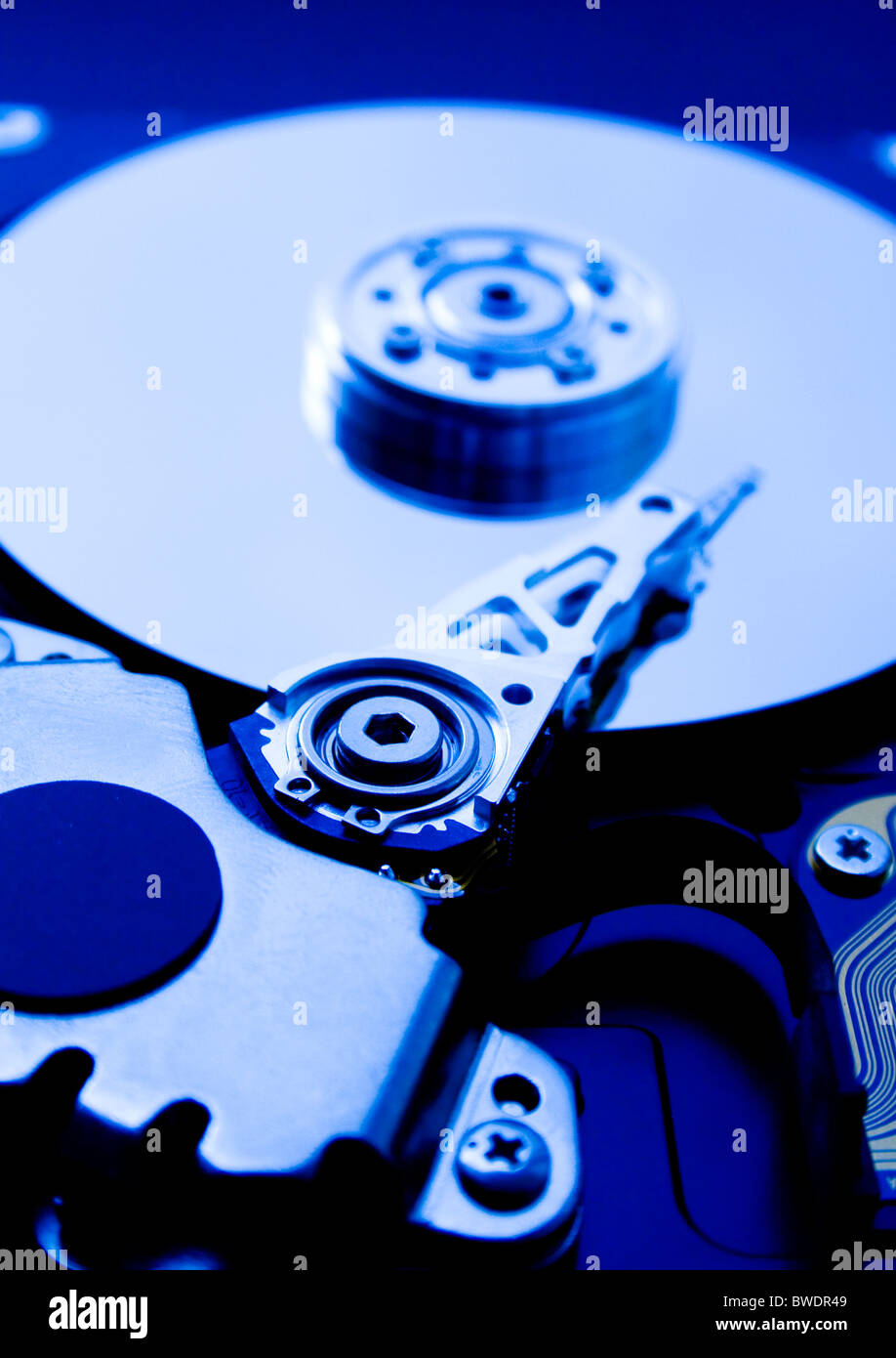 Closeup of read/write head of a computer hard drive Stock Photo - Alamy