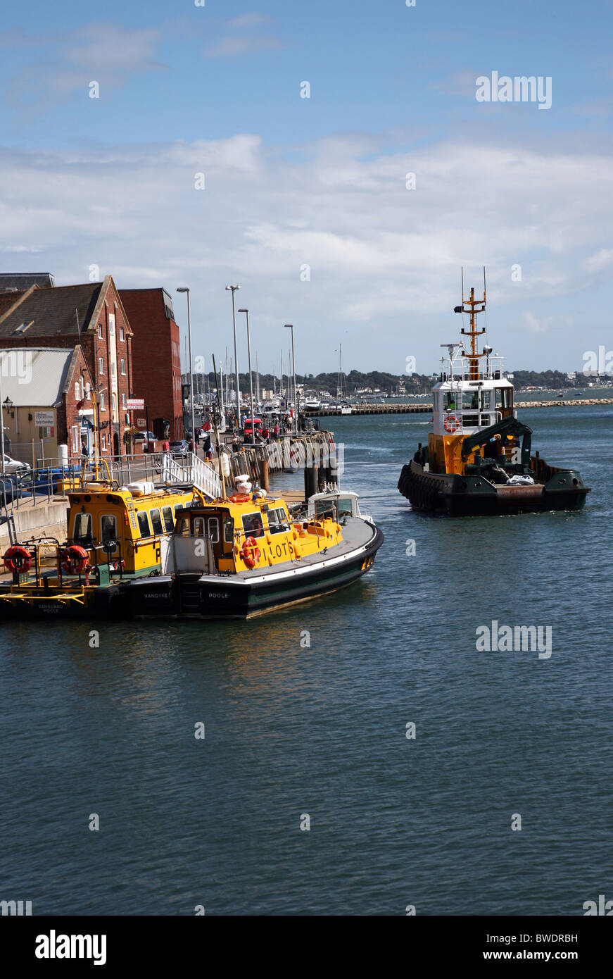 Poole Quay seen from Town Bridge Stock Photo - Alamy