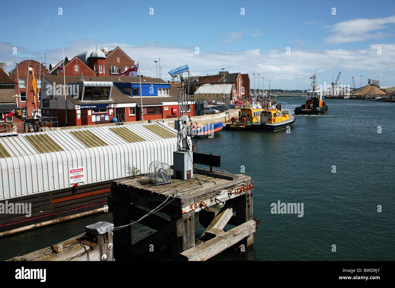 A view of Poole Quay from the Town Bridge Stock Photo - Alamy