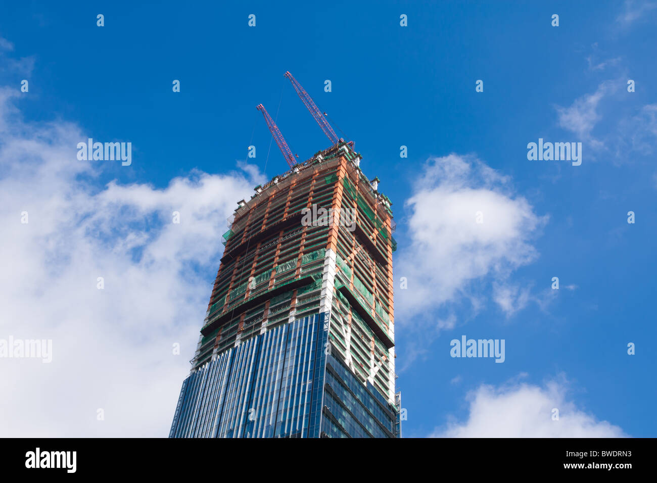 The highest skyscraper in Shenzhen, China. Kingkey Finance Tower under ...
