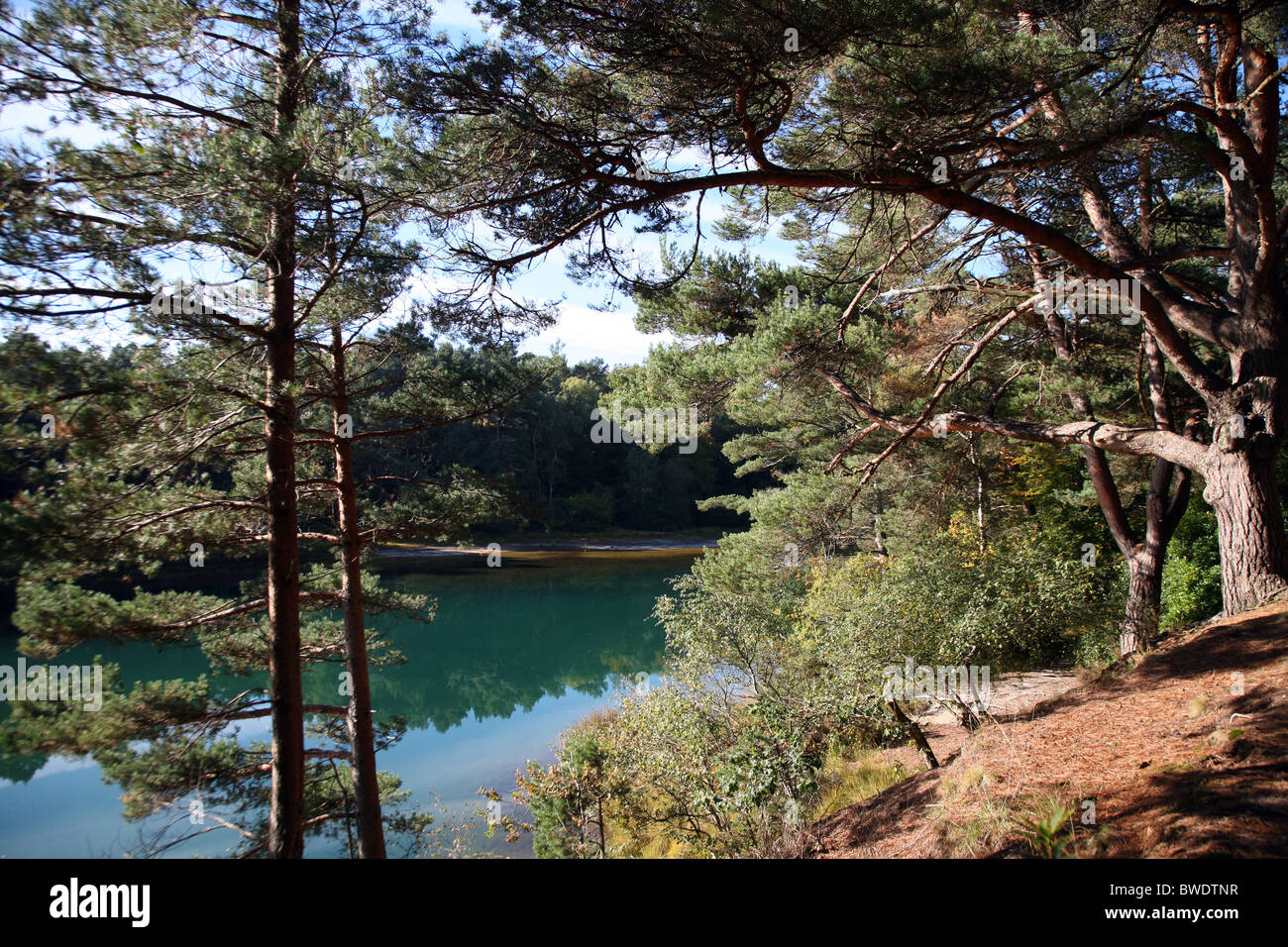 Blue Pool - Colourful lake in the Furzebrook Estate on site of a ...