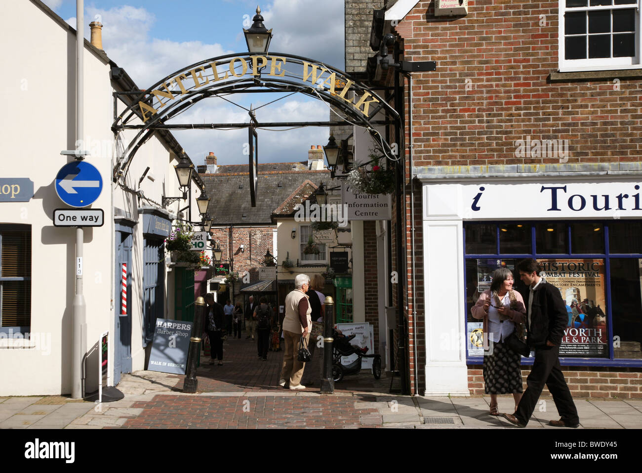 The Trinity Street entrance to Antelope Walk an attractive arcade ...