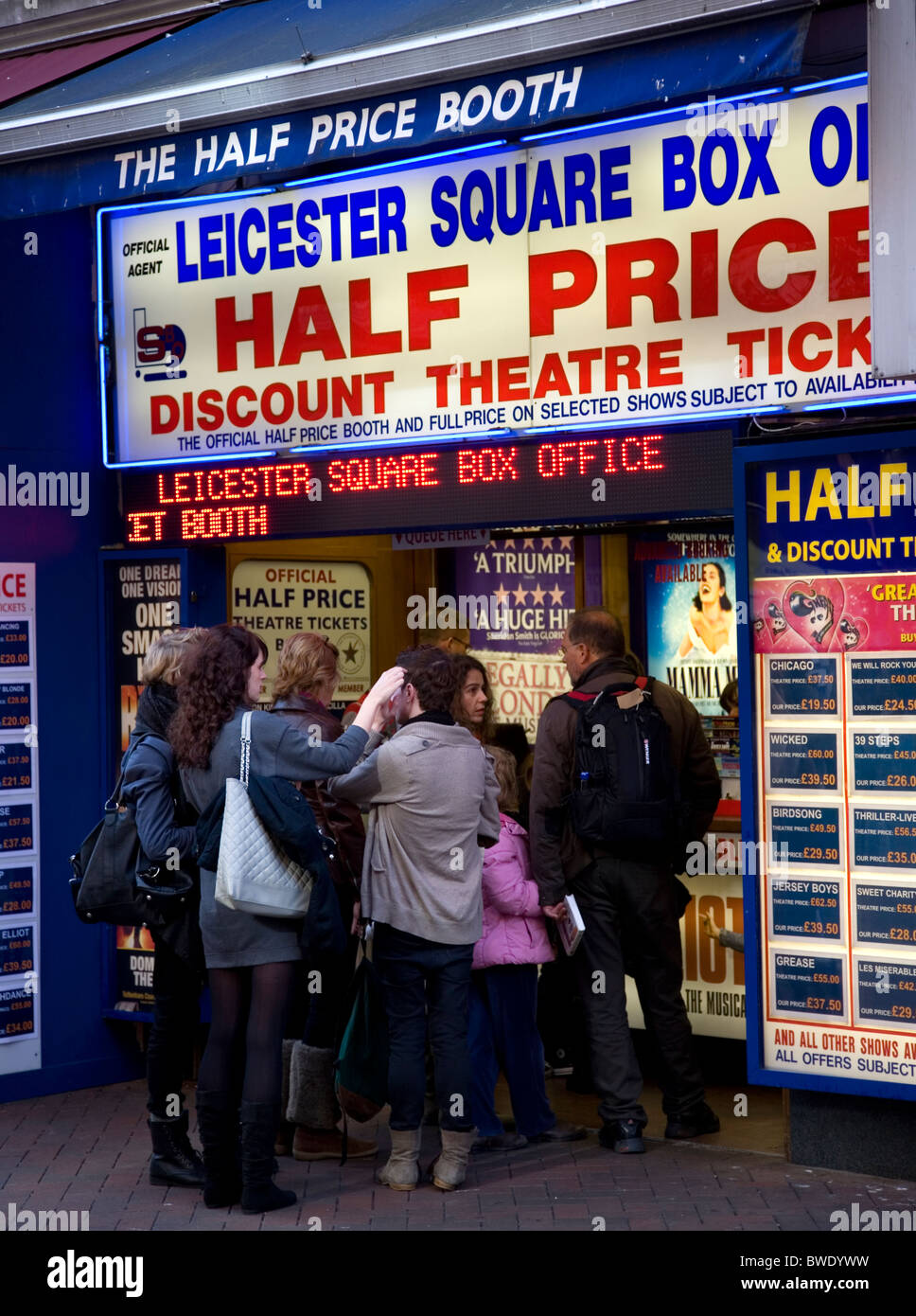 Leicester square ticket booth hi-res stock photography and images - Alamy