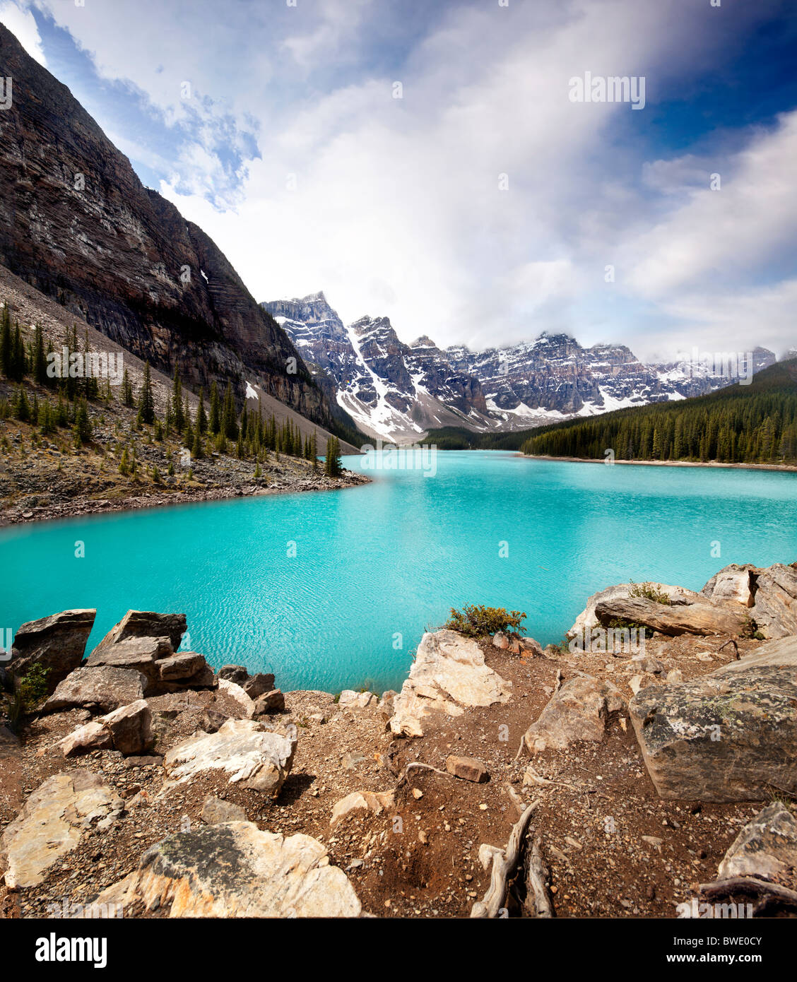 Landscape of Moraine Lake, Banff National Park, Alberta, Canada Stock Photo - Alamy