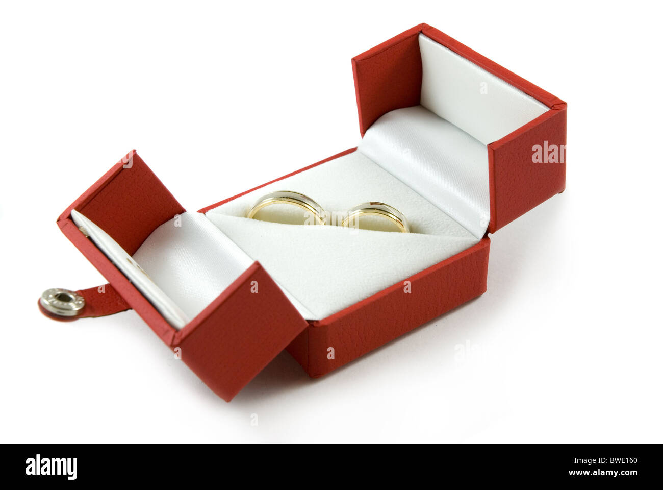 Two wedding rings in Cut Out Stock Images & Pictures - Alamy