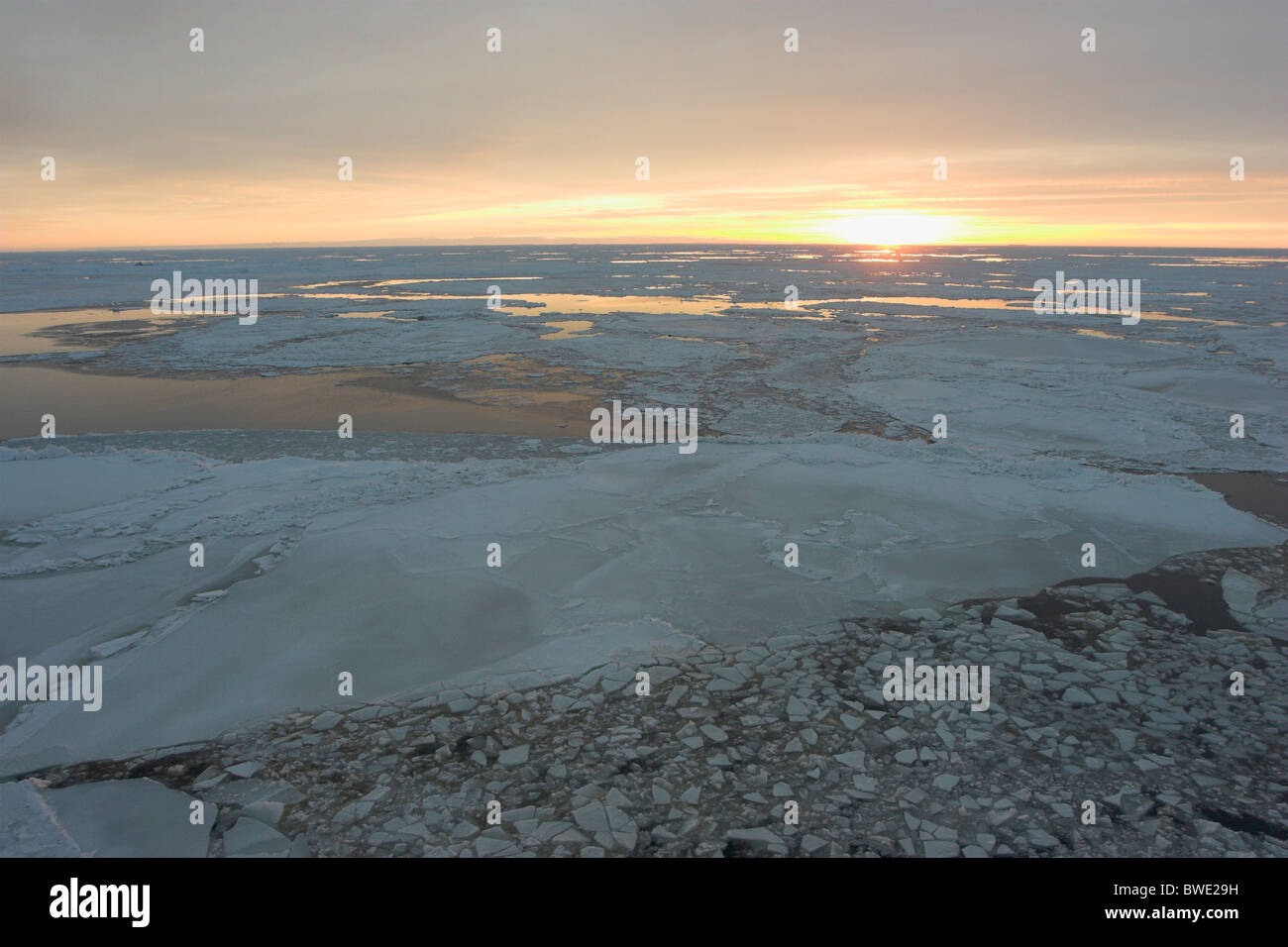 Sea-ice pack ice with open water Erebus and Terror Gulf Antarctic ...