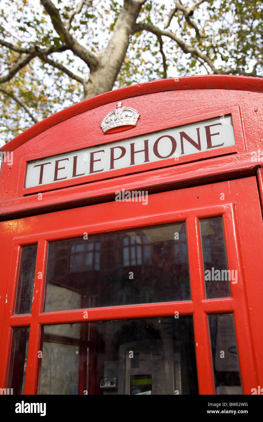 Old Red Telephone Box Stock Photo - Alamy