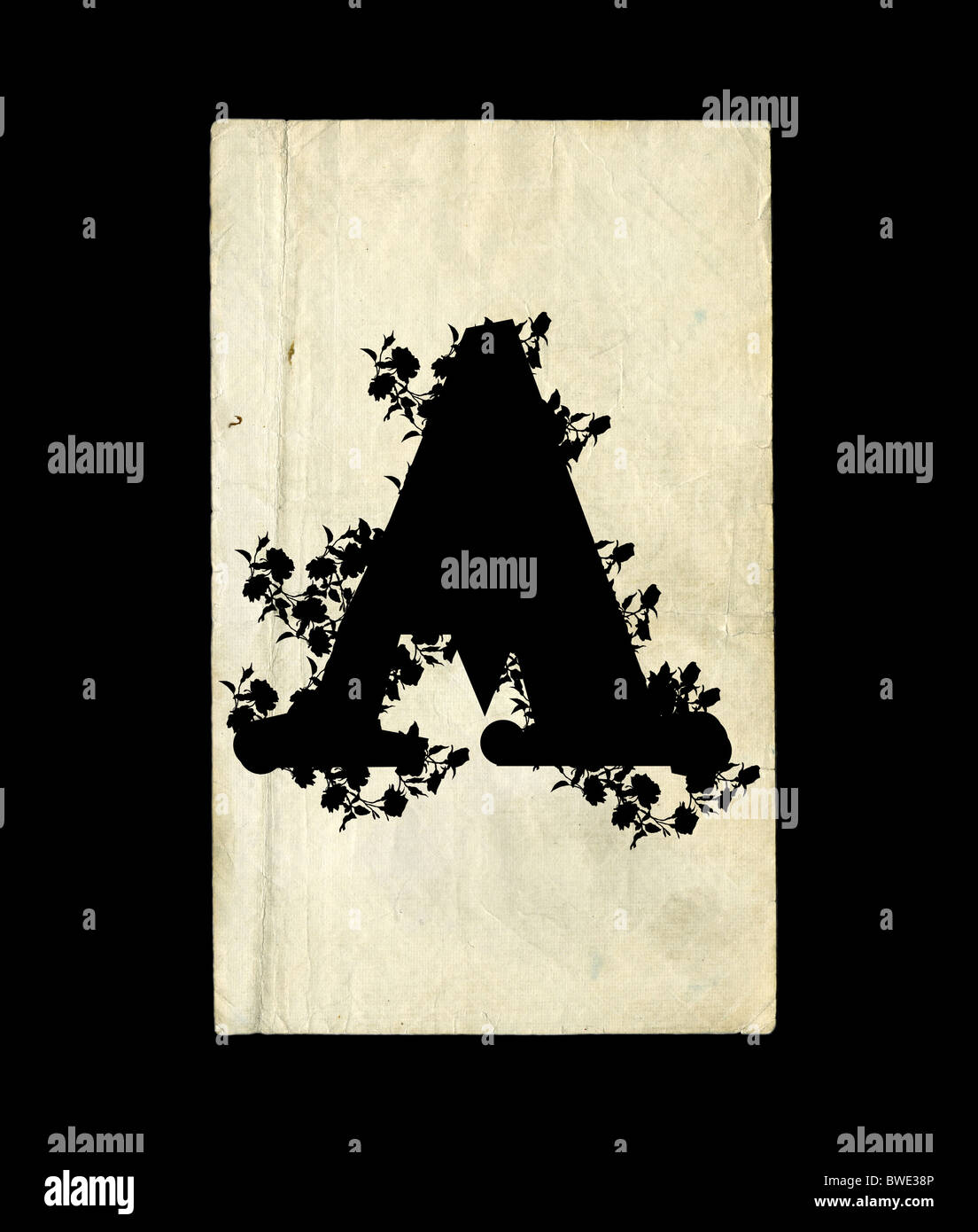 An initial letter A in the old background Stock Photo - Alamy