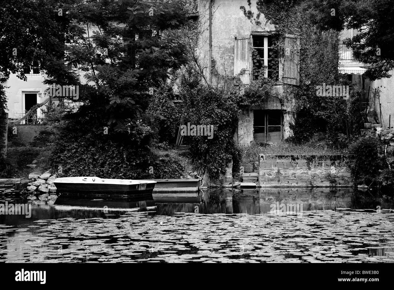 France french lake Black and White Stock Photos & Images - Alamy