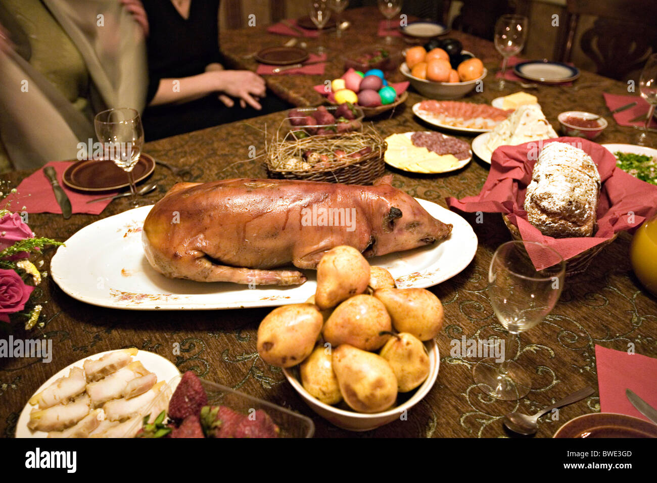 "Easter Breakfast" "Russian Orthdox Church" Paskha, Kulich "quails eggs ...