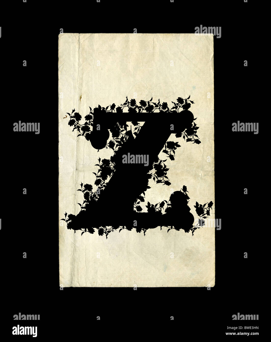 An initial letter Z in the old background Stock Photo - Alamy