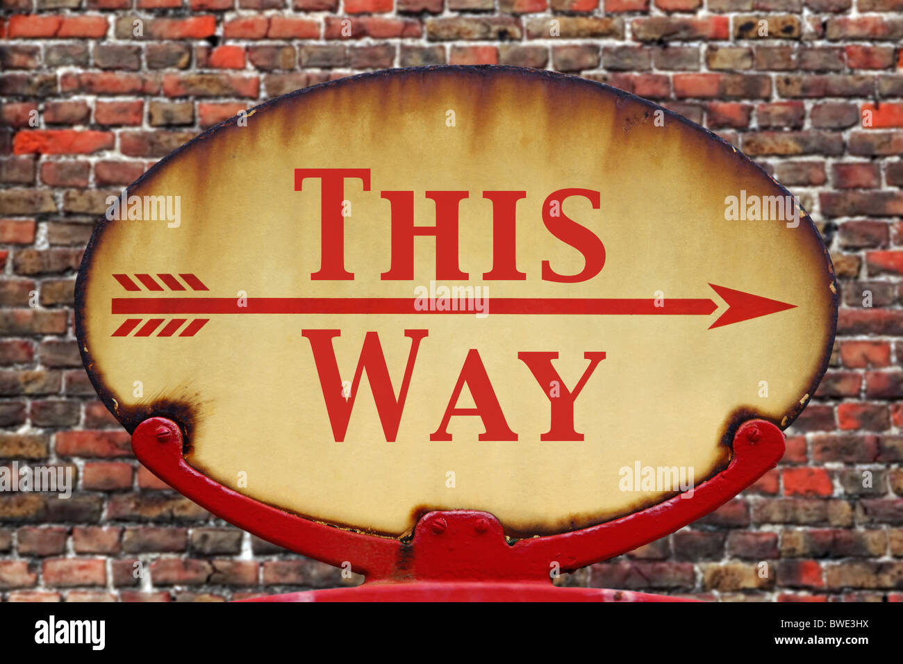 Old fashioned metal sign hi-res stock photography and images - Alamy