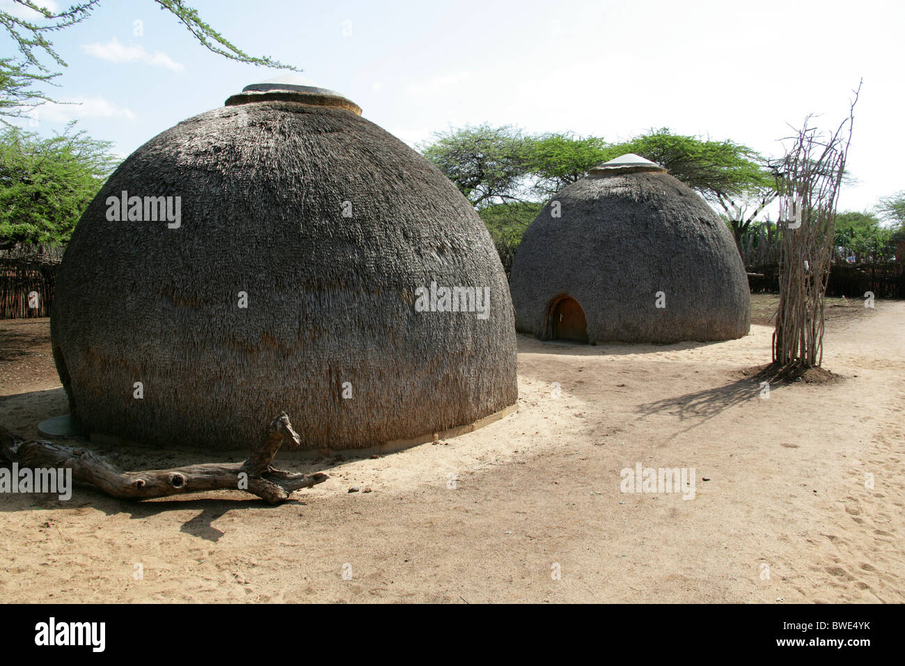 Thatched Huts, Swazi Village, Swaziland, South Africa Stock Photo - Alamy