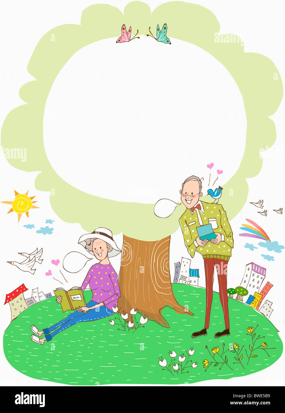 illustration of later years plan Stock Photo - Alamy