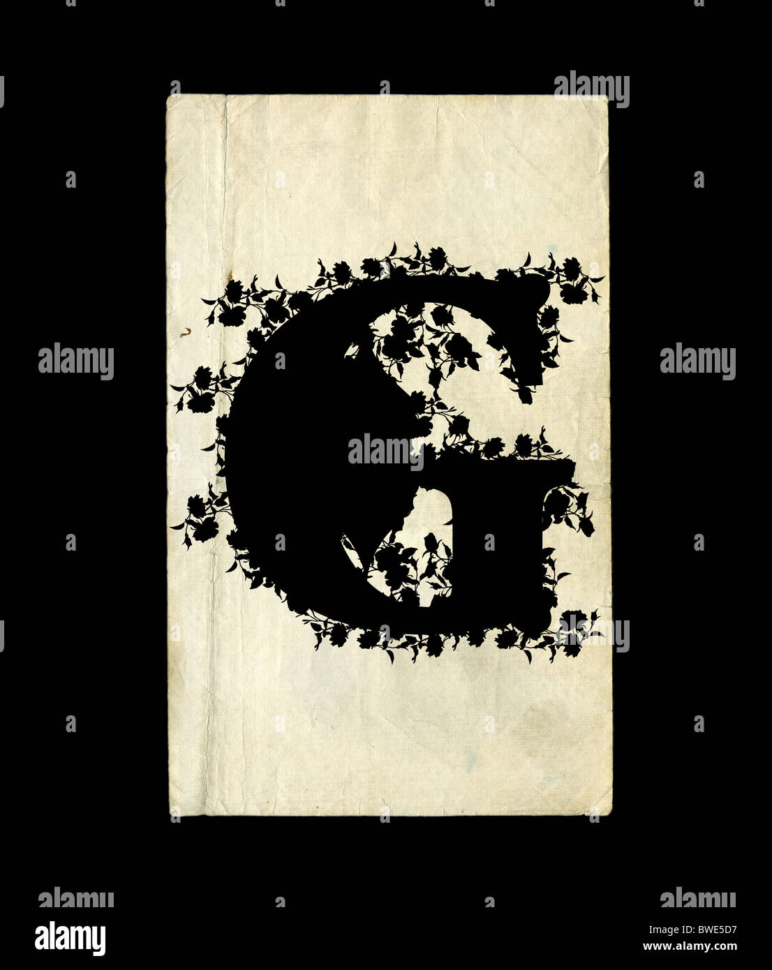 An initial letter G in the old background Stock Photo - Alamy