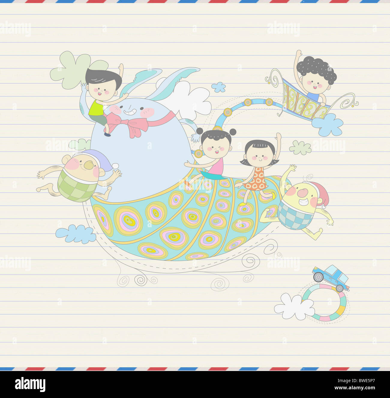 illustration of fantasy and kids Stock Photo - Alamy