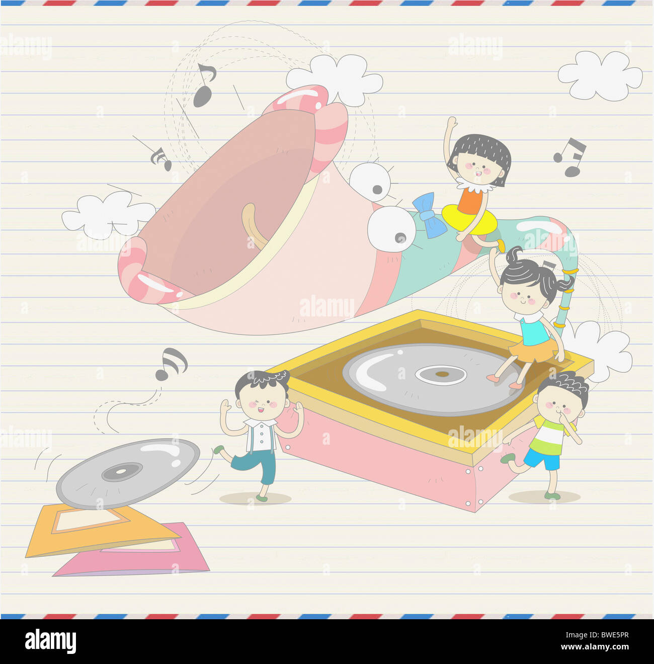 illustration of fantasy and kids Stock Photo - Alamy