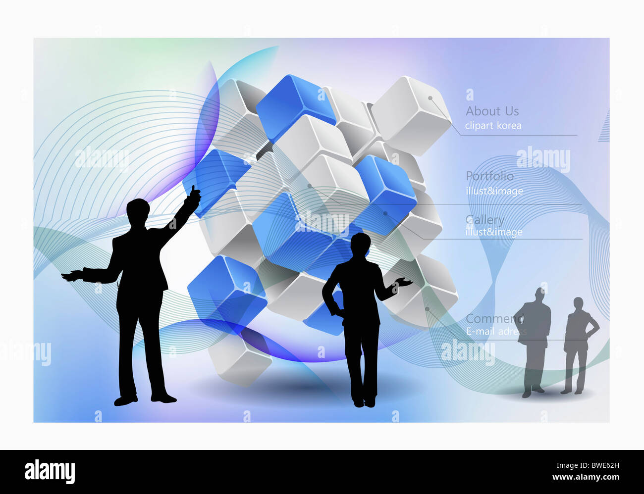 illustration of business outline Stock Photo - Alamy
