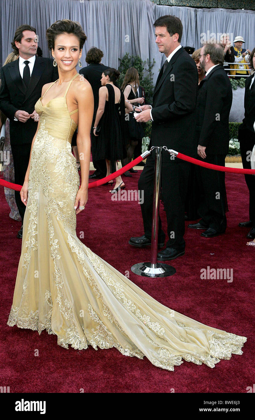 Jessica alba at the 78th annual academy awards hi-res stock photography ...