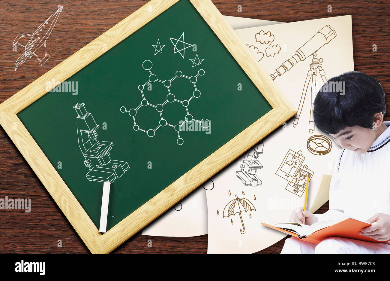 Chalk umbrella hi-res stock photography and images - Alamy