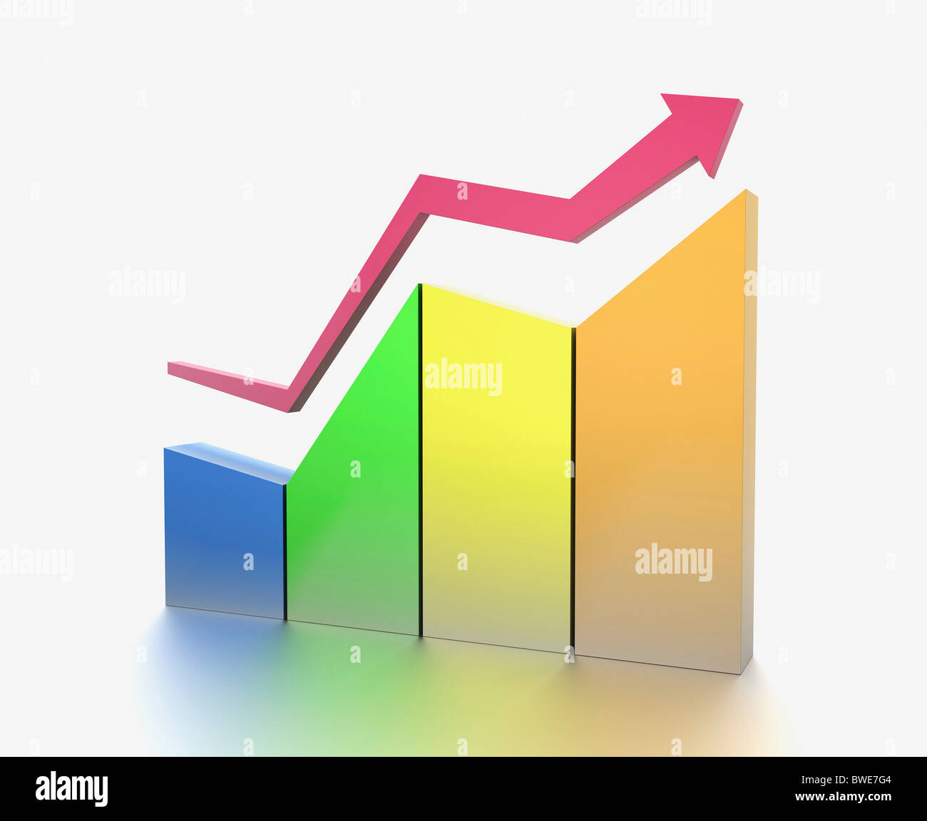 colorful graph shows growth index Stock Photo - Alamy