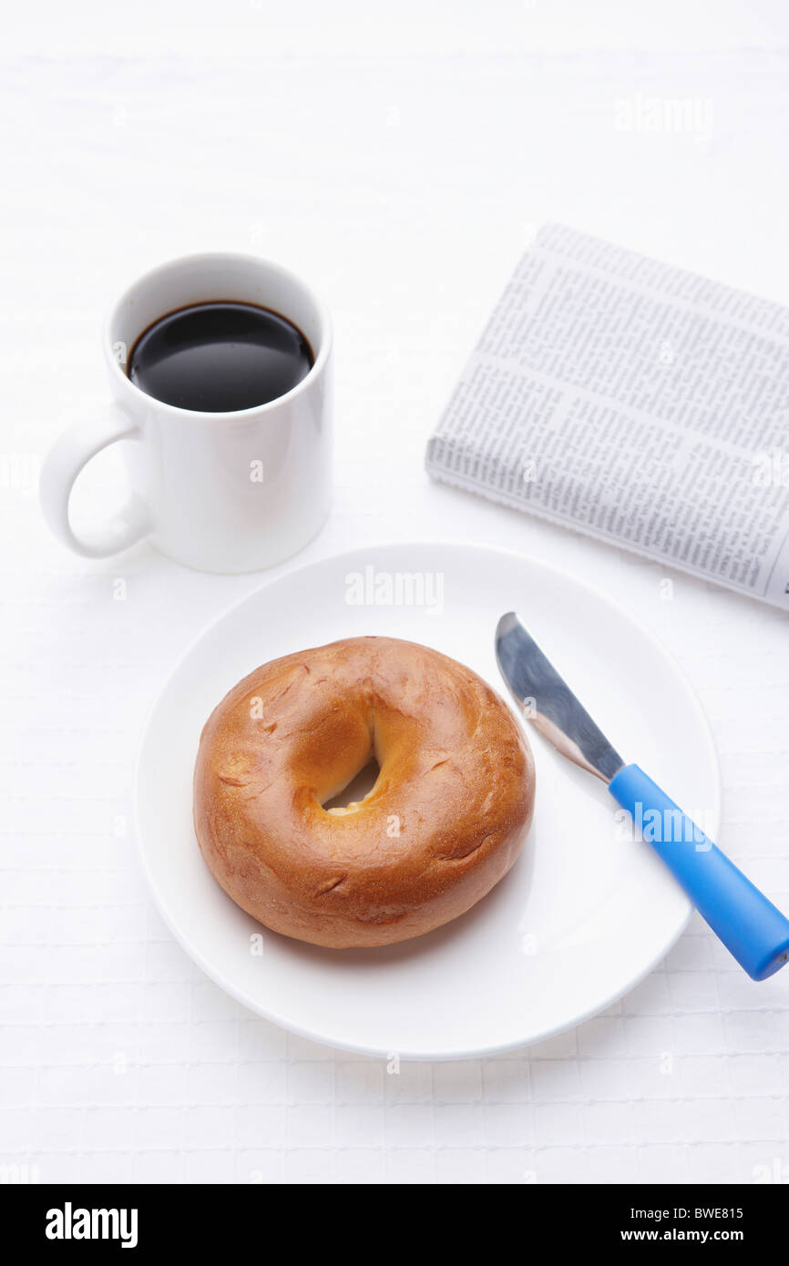 breakfast and newspaper Stock Photo - Alamy