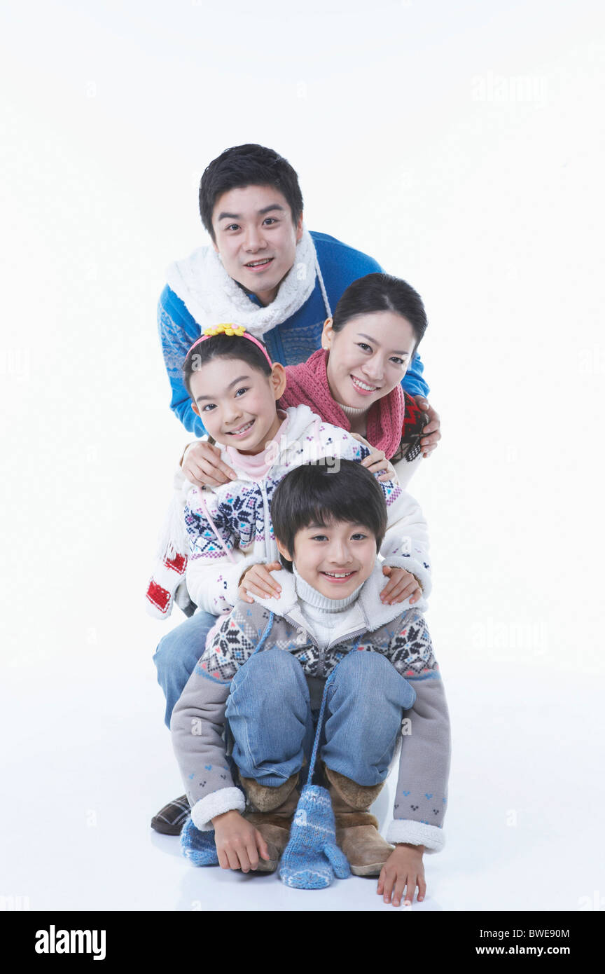 family members in a row Stock Photo - Alamy