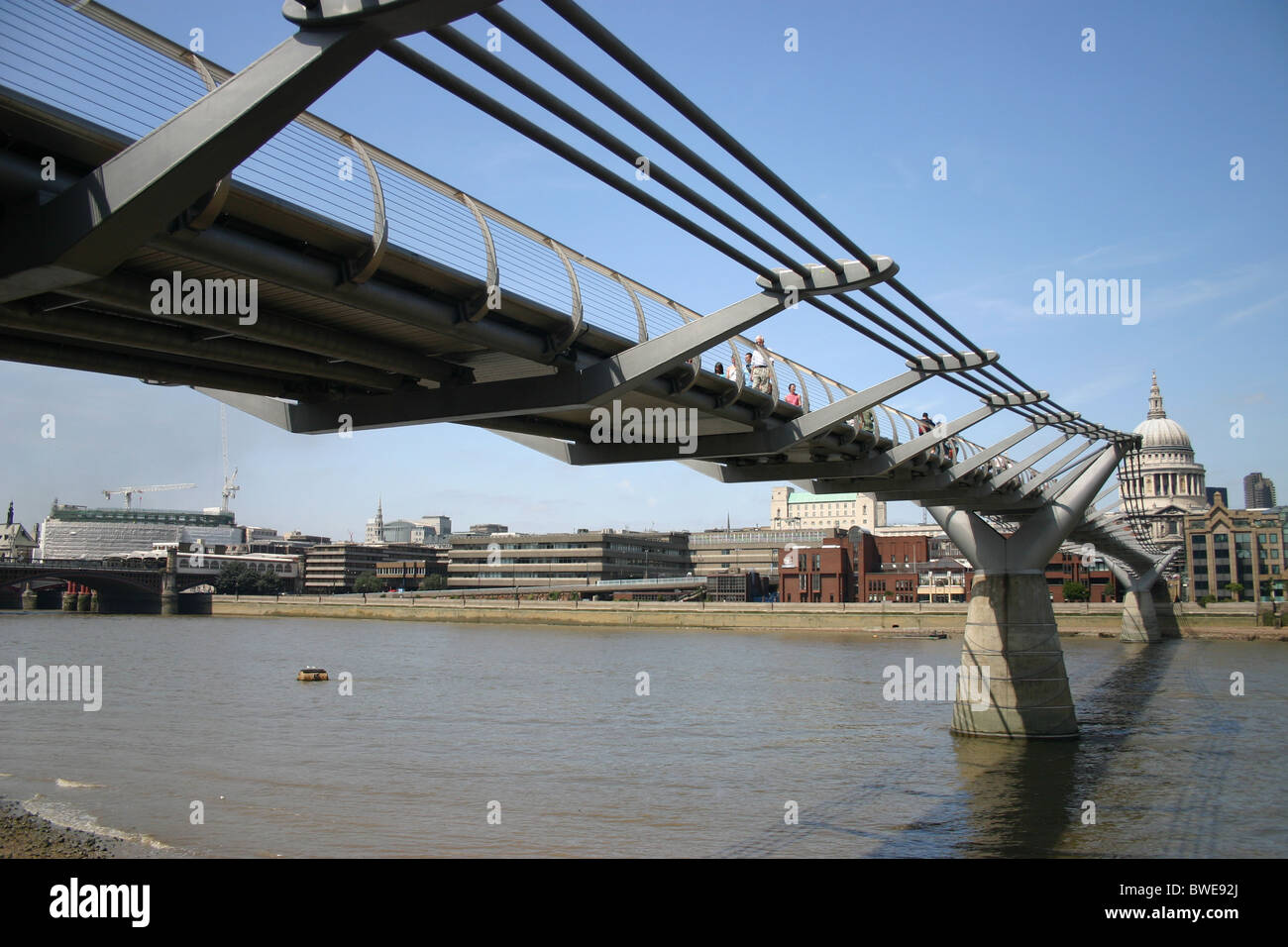The Millennium Bridge (London Millennium Footbridge) with St. Paul's ...