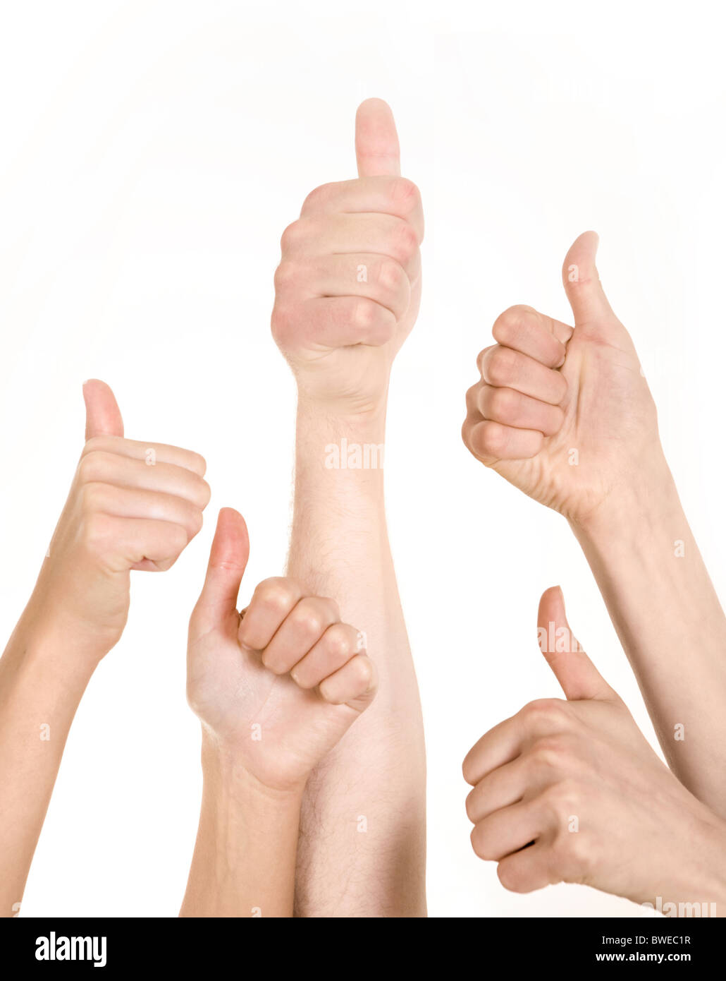 Human hands showing sign of okay isolated on white background Stock ...