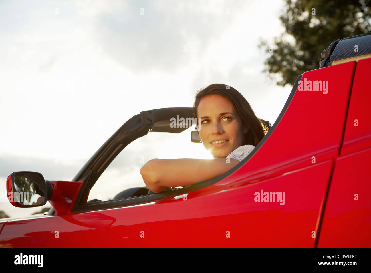 Lady in sports car hi-res stock photography and images - Alamy