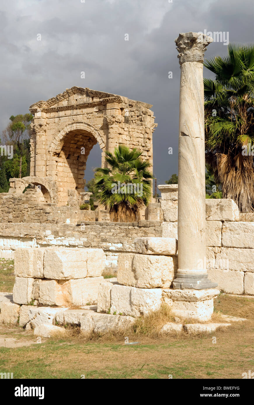 Al-Bass Roman site, Tyre (Sour), Southern Lebanon Stock Photo - Alamy