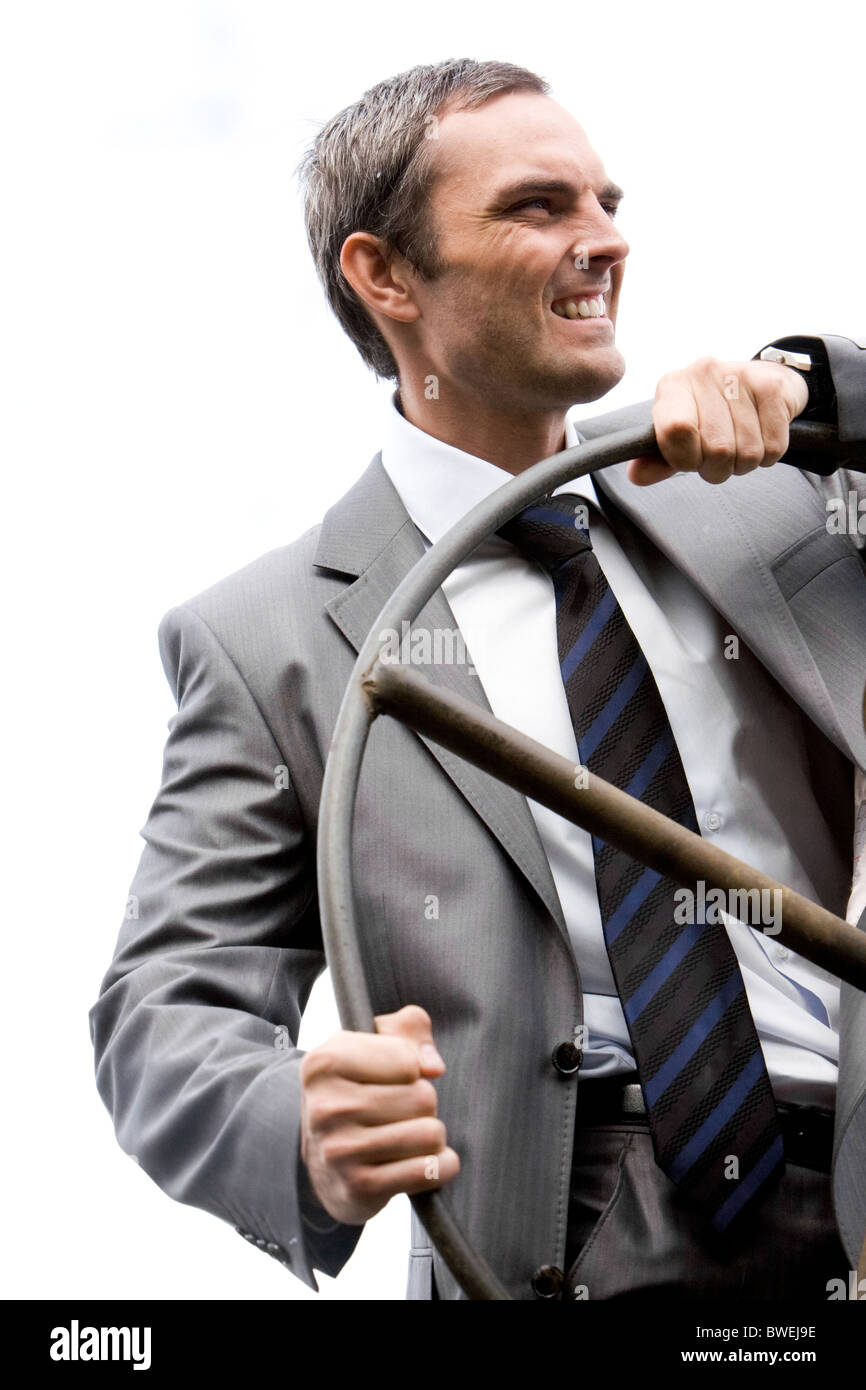 Serious employee looking aside hi-res stock photography and images - Alamy