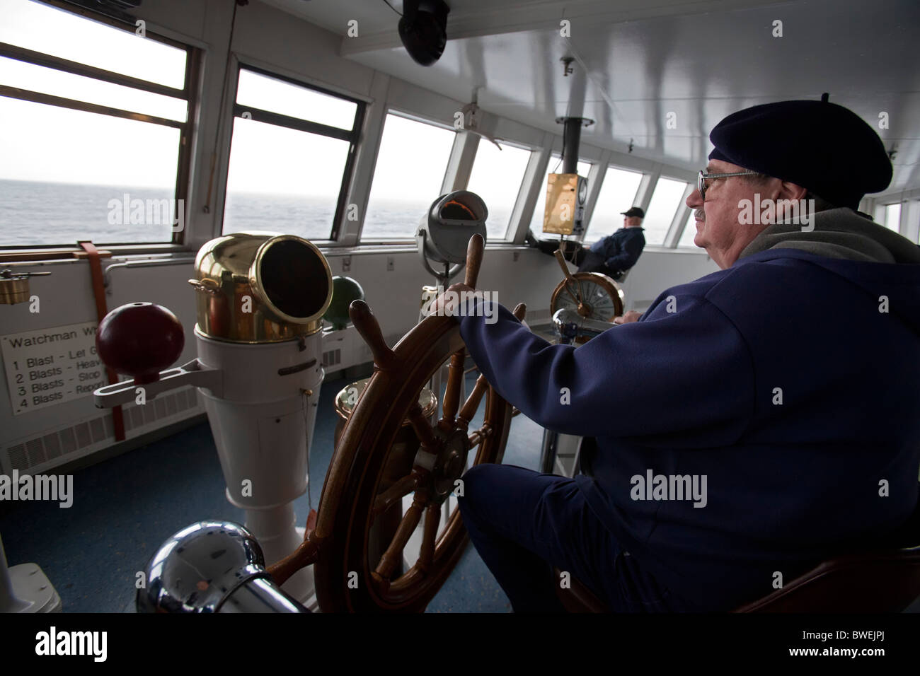 Wheelsman on Lake Michigan Car Ferry Stock Photo - Alamy