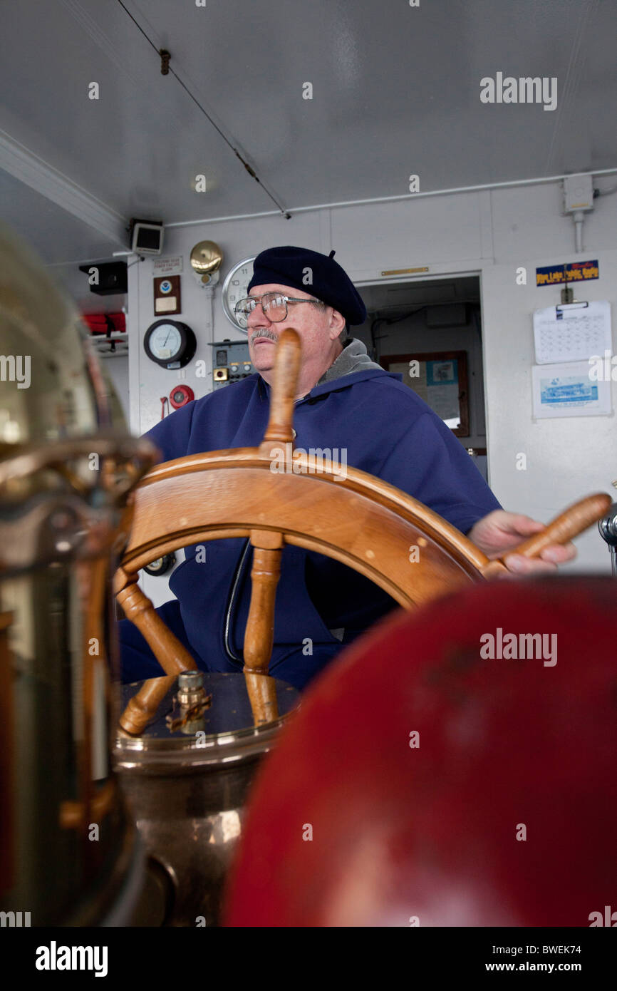 Wheelsman on Lake Michigan Car Ferry Stock Photo - Alamy