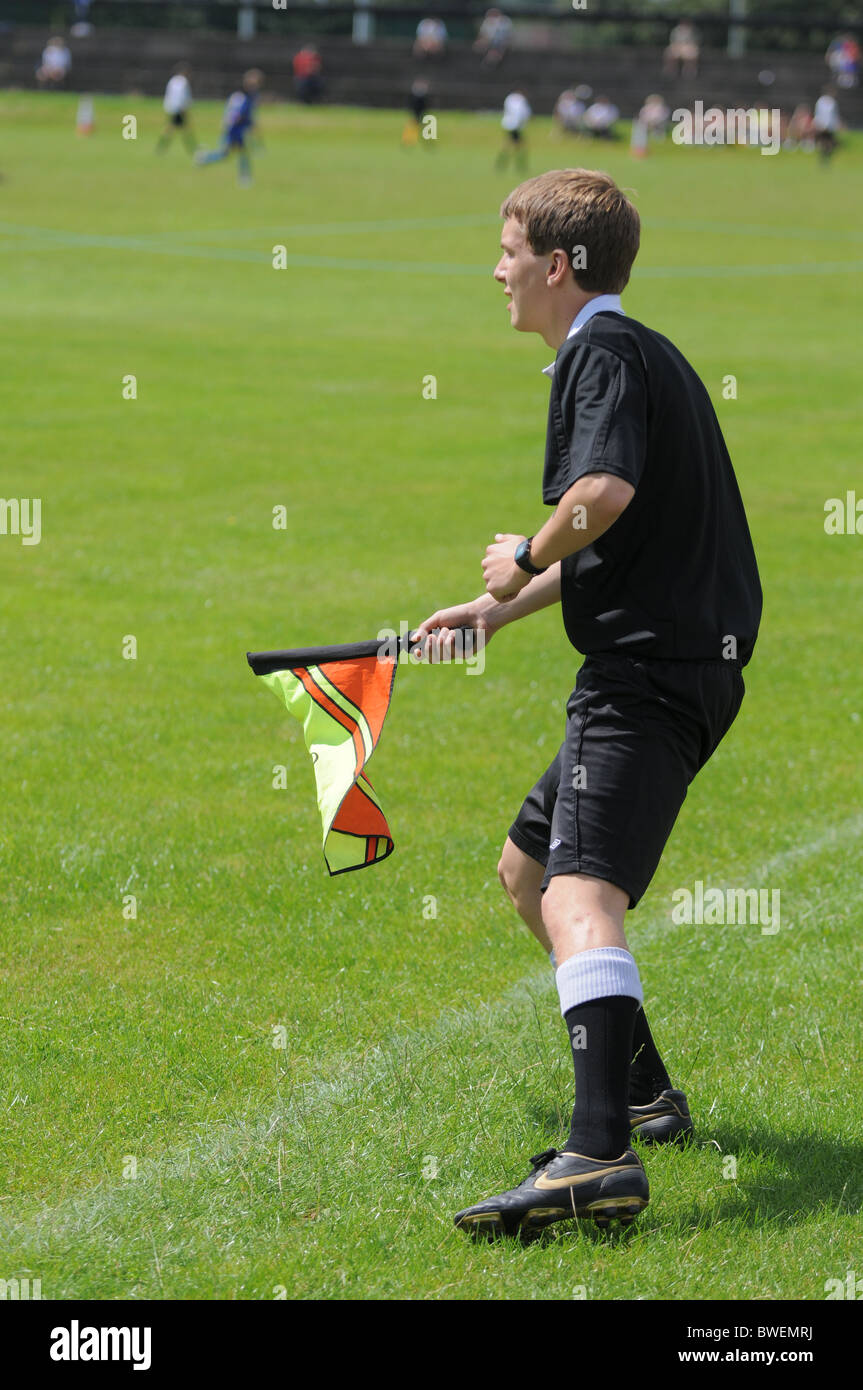 Sport football official linesman flag hi-res stock photography and ...