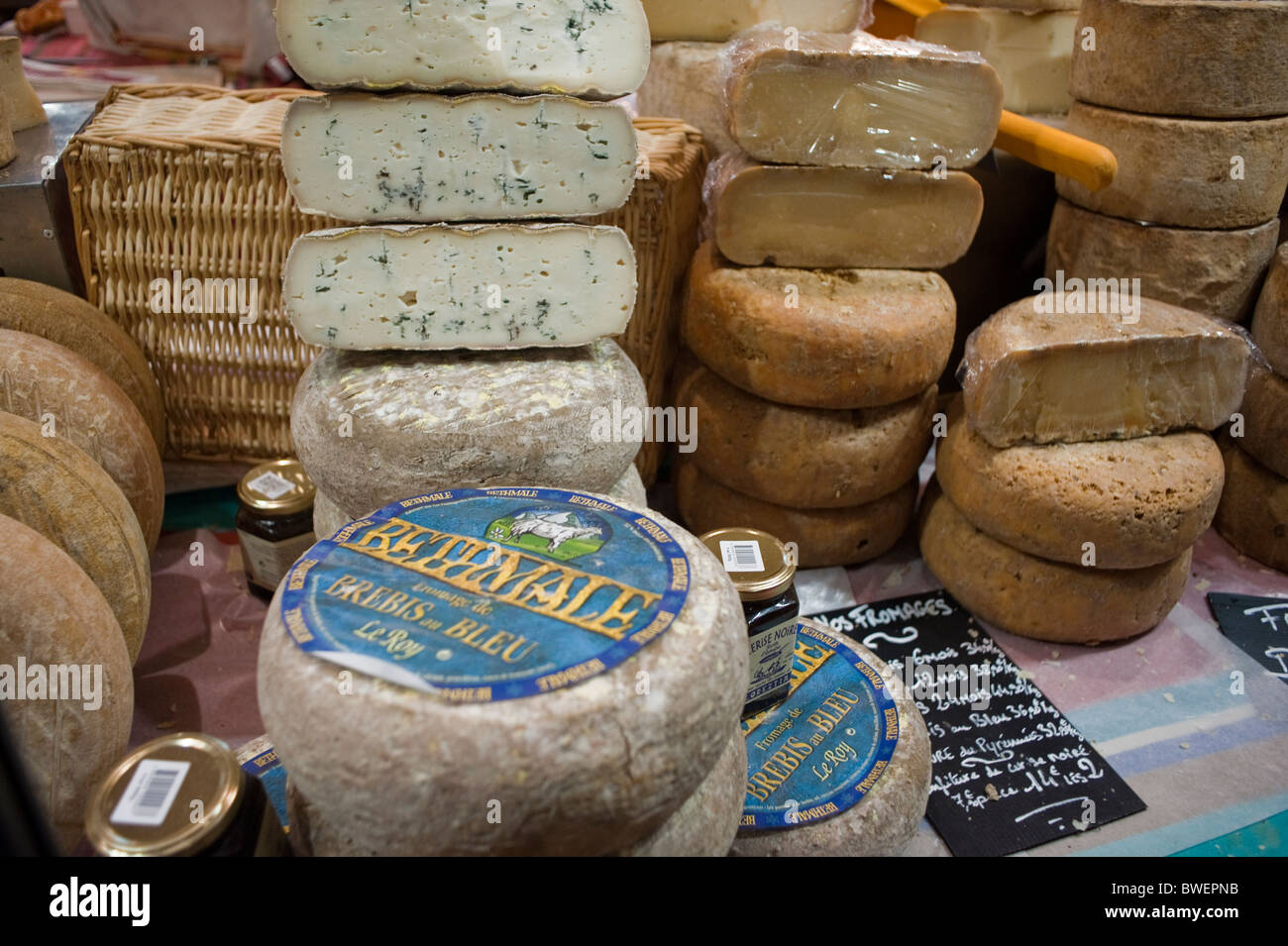 Paris, France, Cuisine Food Festival, French Cheese on Display ...