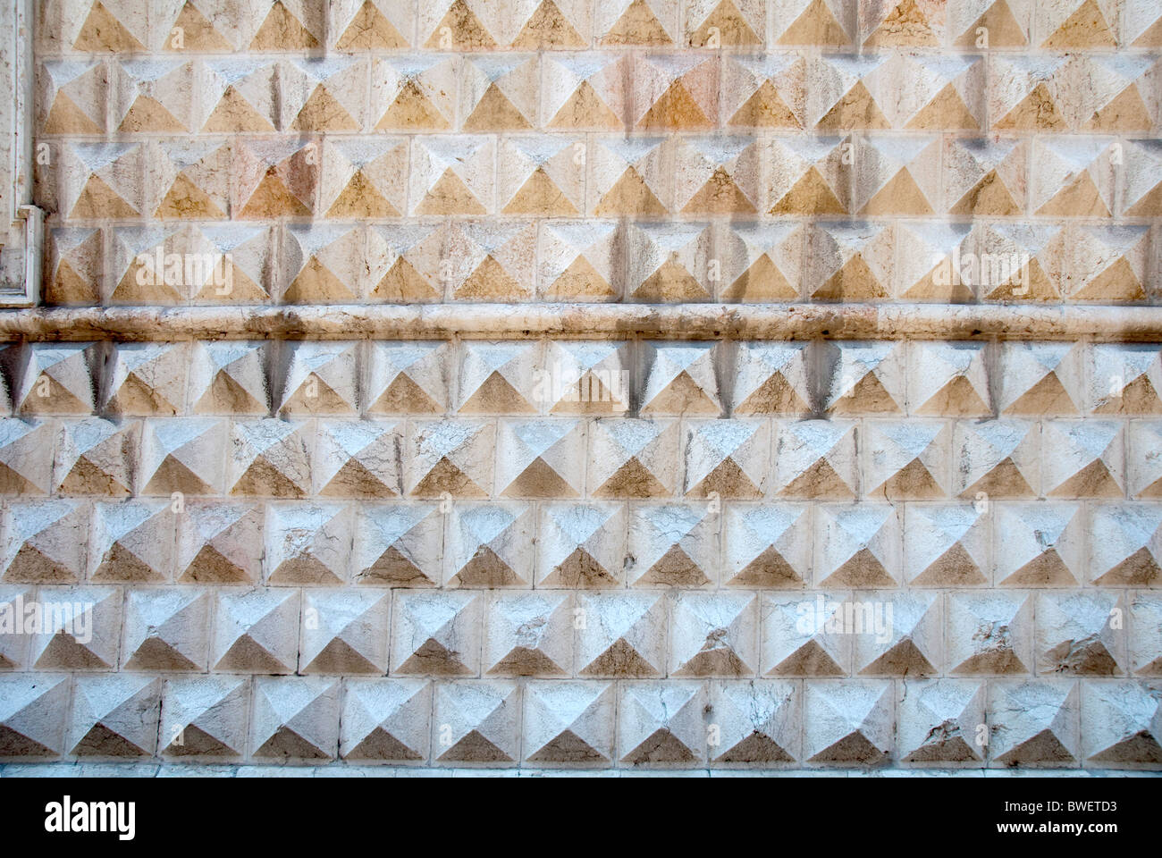Diamond rustication on the Palazzo dei Diamanti, Ferrara Stock Photo ...