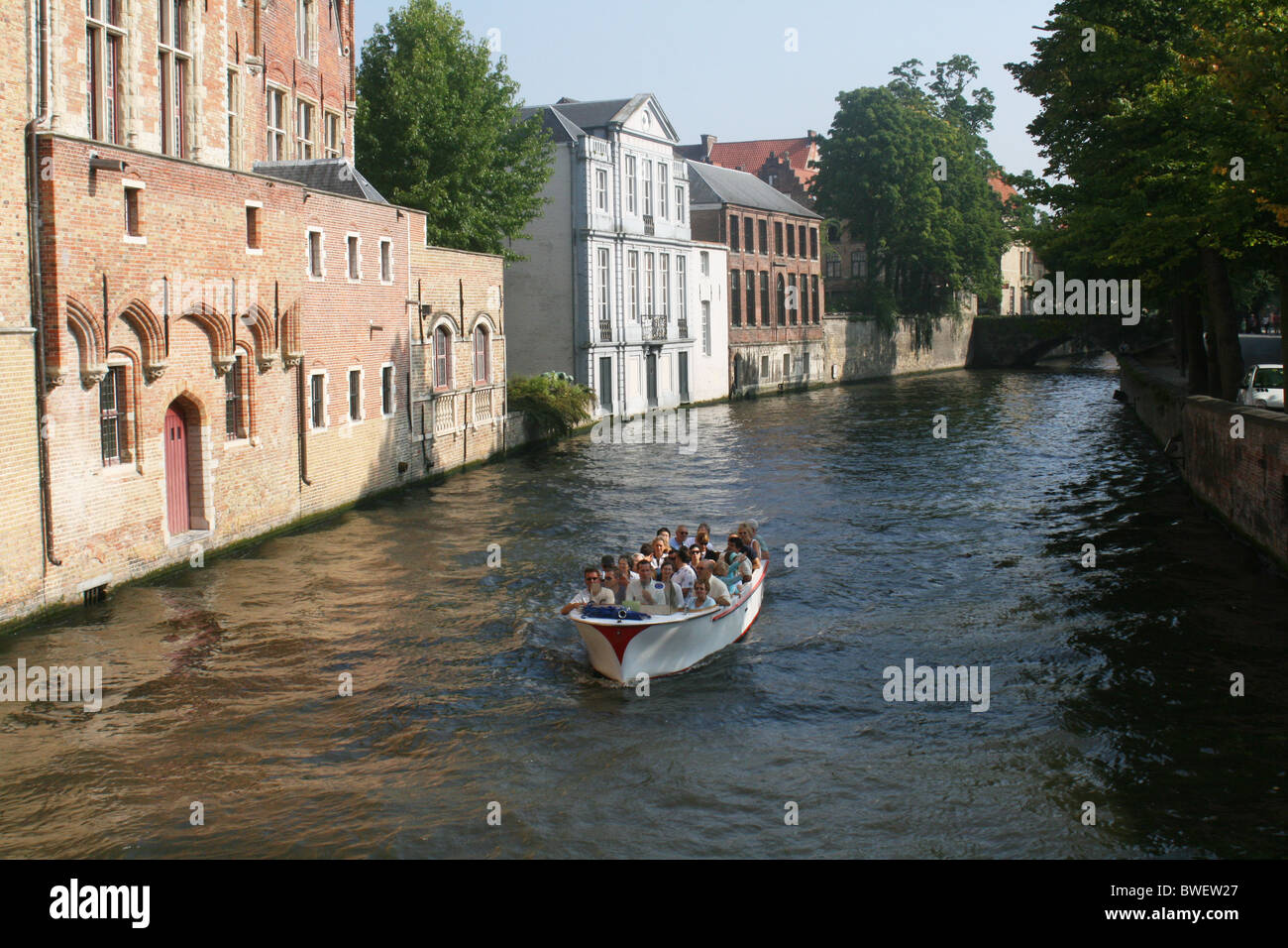 Boat rides on the canal, Bruges, Belgium Stock Photo - Alamy